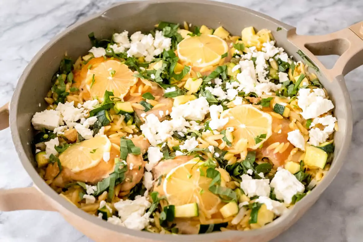 One Pot Greek Chicken Risoni - The Dinner App