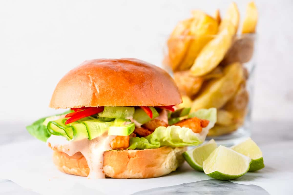 Shrimp (Prawn) Cocktail Burger - The Dinner App