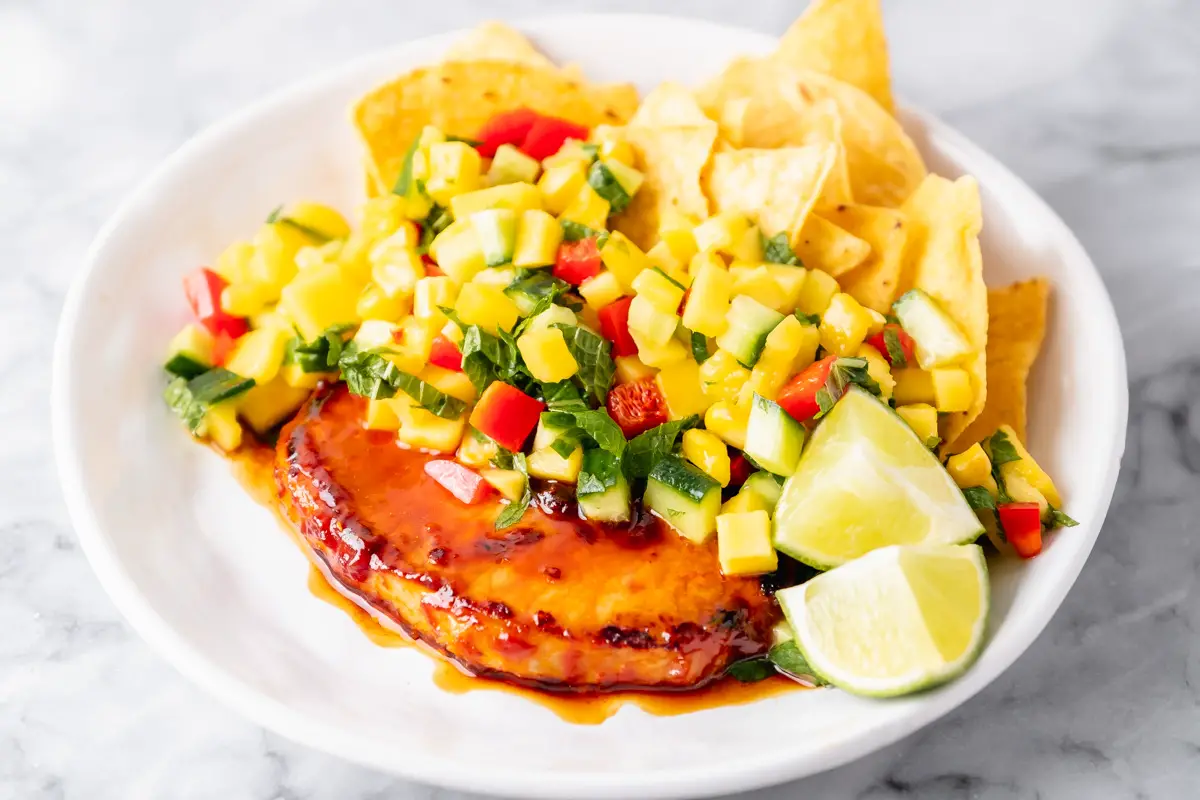 Pork with Mango Salsa - The Dinner App