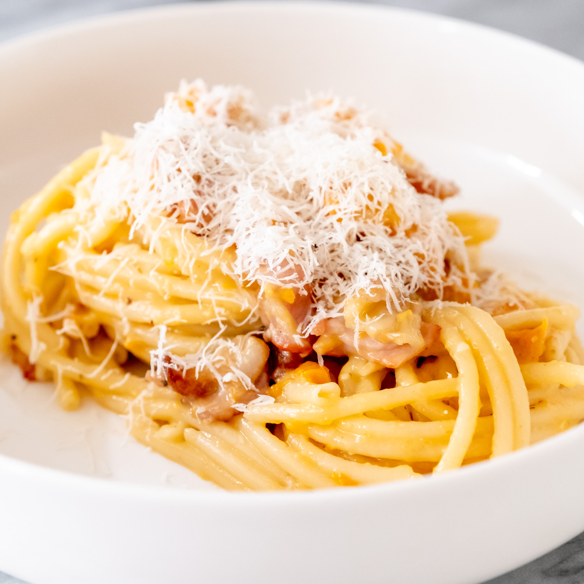 Spaghetti Carbonara with Sweet Potato - The Dinner App
