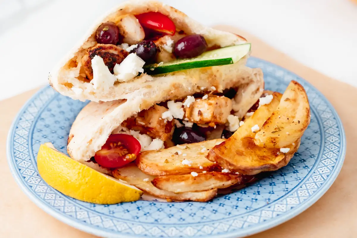 Chicken Pita with Homemade Wedges - The Dinner App